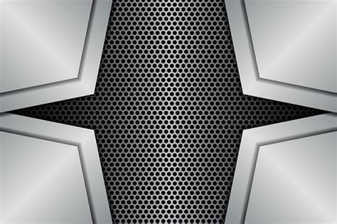 메탈릭 실버소재카감이드 패턴 탄소 섬유에 금속 기하학적 모양추상 배경 0명에 대한 스톡 벡터 아트 및 기타 이미지 0명 3차원 형태 강철 Istock