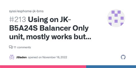Using On Jk B5a24s Balancer Only Unit Mostly Works But Some Issues