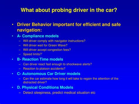 PPT Driver Behavior Models PowerPoint Presentation Free Download ID