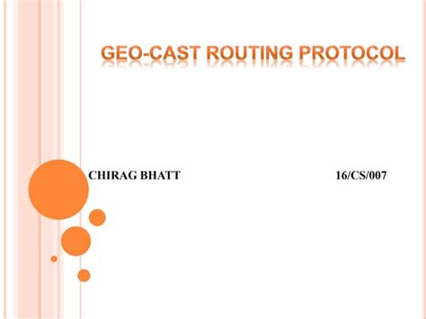 Geo Cast Routing Protocol Pptx Computer Networking Computing