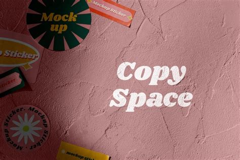 Макет настенных наклеек Премиум Psd Файл