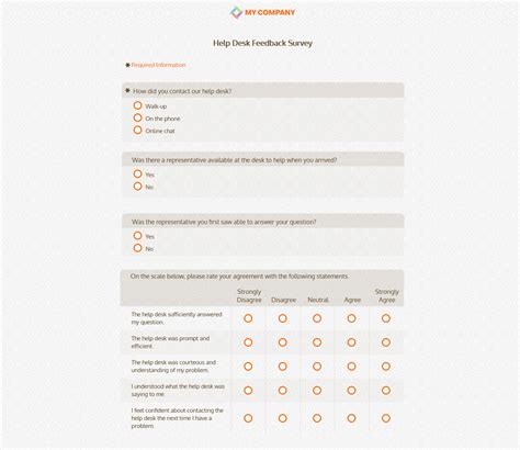 Help Desk Survey Questions Examples Service Desk Customer Satisfaction Survey Aep22