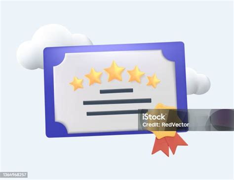 졸업 증명서 졸업장의 아이콘 우승자 인증서 3d 벡터 일러스트레이션 공로 상 보조금 졸업장 Qualification Round에 대한 스톡 벡터 아트 및 기타 이미지