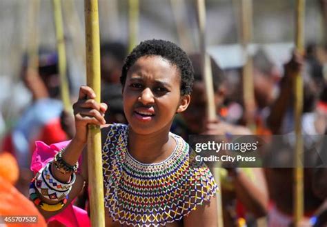 Young Girls At The Annual Reed Dance At Enyokeni Royal Palace On