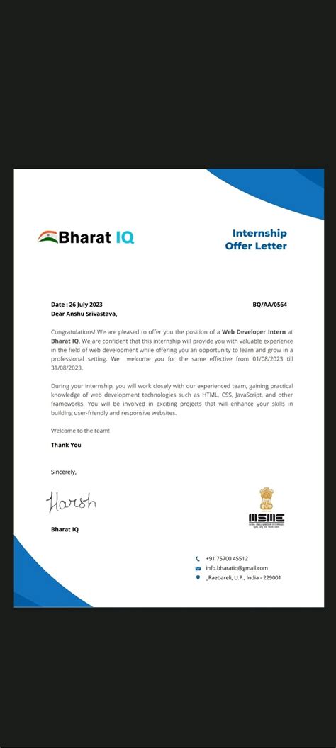 Anshu Srivastava On Linkedin Bharatiq Bharatiq Excited Webdeveloper Gratitude