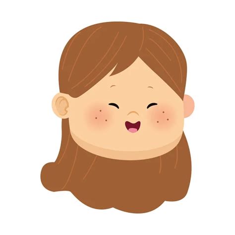 Cute Cartoon Girl Face Icon Stock Vector By ©jemastock 330512624