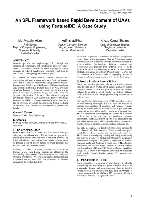 Pdf An Spl Framework Based Rapid Development Of Uavs Using Featureide