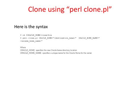 Cloning An Oracle Home Or Oracle Installpptx