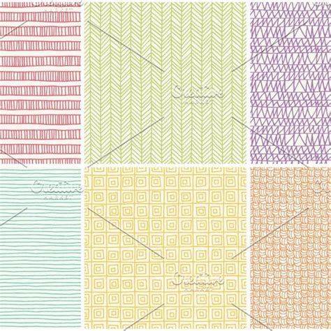 Seamless Hand Drawn Patterns A Pattern Graphic By Magnia Hand Drawn