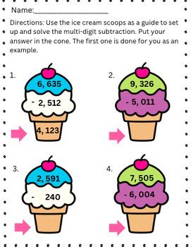 Multi Digit Subtraction By Blossoming Beginnings TPT