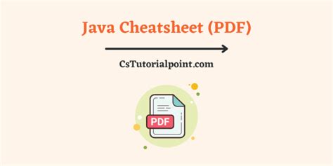 Java Cheatsheet Download Java Cheatsheet Pdf