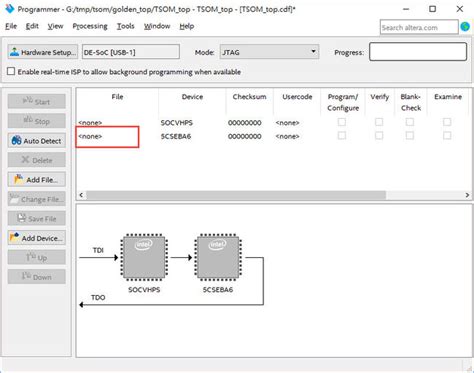 TSoM Programming The EPCS Device RevB Terasic Wiki