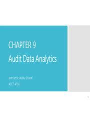 Introduction To Audit Data Analytics Techniques And Course Hero