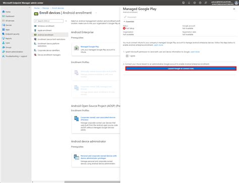 Setup Managed Google Play In Microsoft Intune