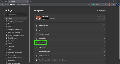 how to view your saved passwords in microsoft edge
