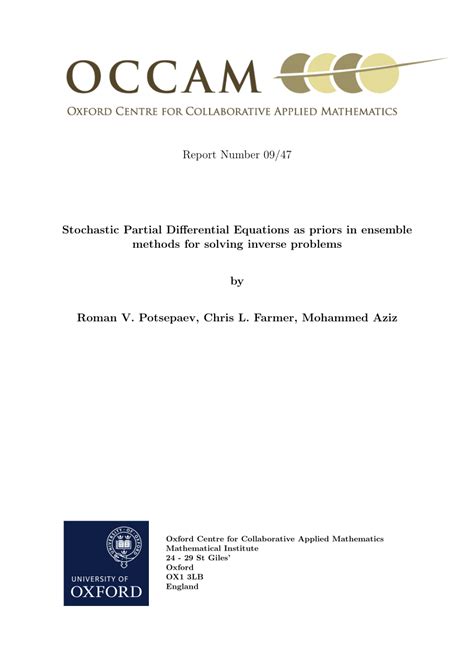 Pdf Stochastic Partial Differential Equations As Priors In Ensemble