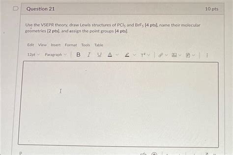 Solved Use The Vsepr Theory Draw Lewis Structures Of Pcl5