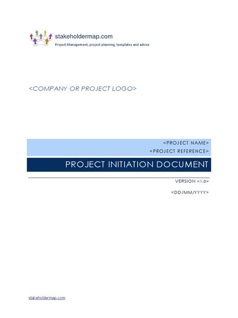 Pid Project Initiation Document Template Pdf Project Management Computing