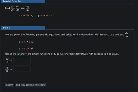 Solved Tutorial Exercise Find En And On Dx Dy Dt Dt Dy Dx X Chegg Com