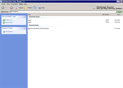 Windowsからext2ext3のファイルを読み取る「diskinternals Linux Reader」 Gigazine