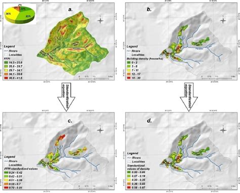 Standardized Values C D Of Ffpi A And Buildings Density B