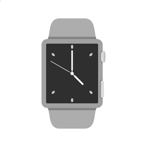 Analog Clock Flat Greyscale Icon 15687031 Vector Art At Vecteezy