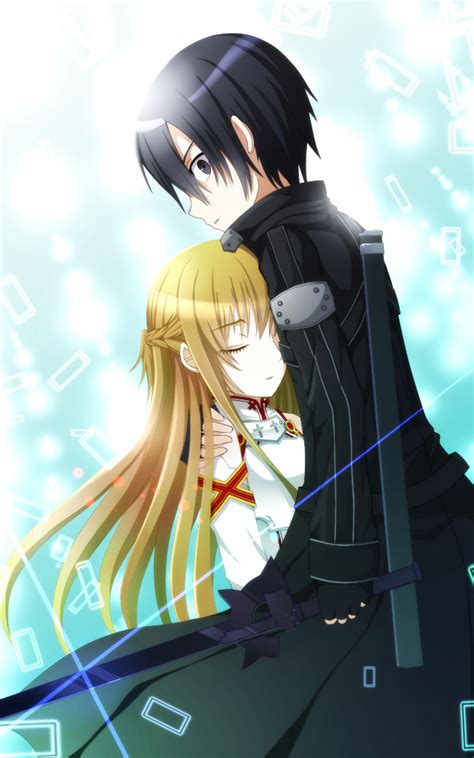 Asuna And Kirito Sword Art Online Drawn By Soraneko Danbooru