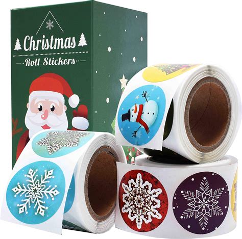 Epakh 1000 Pcs 15 Inch Happy Holiday Stickers Christmas