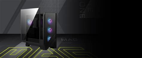 Msi Mag Forge 321r Airflow Premium Mid Tower Gaming Pc Case Tempered Glass Side
