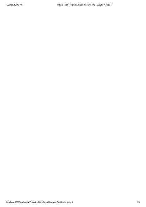 Project Bio Signal Analysis For Smoking Jupyter Notebook In 1 Import Pandas As Pd