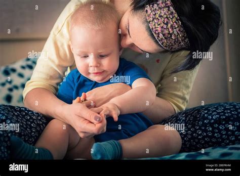 Mother Son Bed Hi Res Stock Photography And Images Alamy