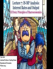 Understanding IS MP Analysis Interest Rates Output Course Hero