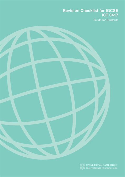 Pdf Revision Checklist For Igcse Ict 0417 Final Dokumentips
