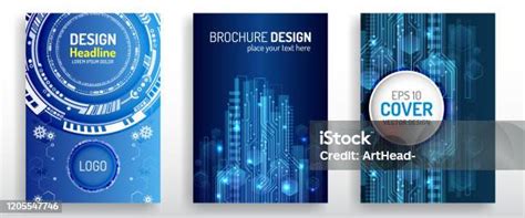 기술 현대 브로셔 템플릿 과학 및 혁신 하이테크 배경 기술 요소의 전단지 디자인 가리기에 대한 스톡 벡터 아트 및 기타 이미지 가리기 개념 공학 Istock