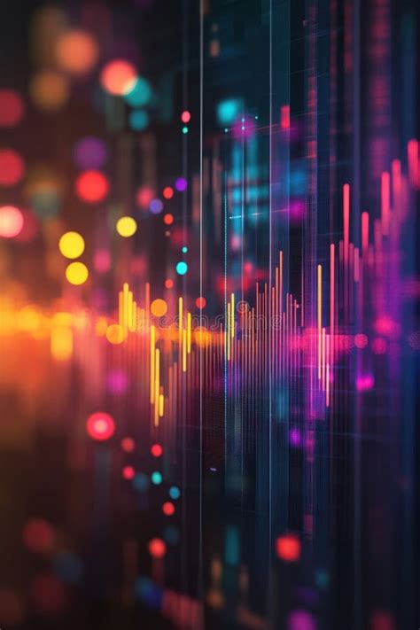 Colorful Data Visualization A Vibrant Data Chart With Noticeable Peaks Displays Trends Set