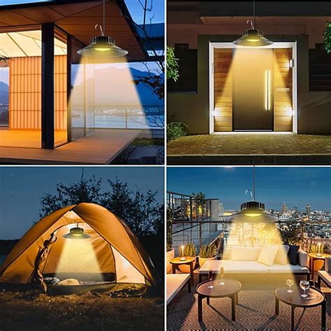 Smart Waterproof Solar Pendant Light For Outdoor Garden Camping And