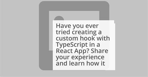 React Jobs On Linkedin Create A Custom Hook With Typescript In A React