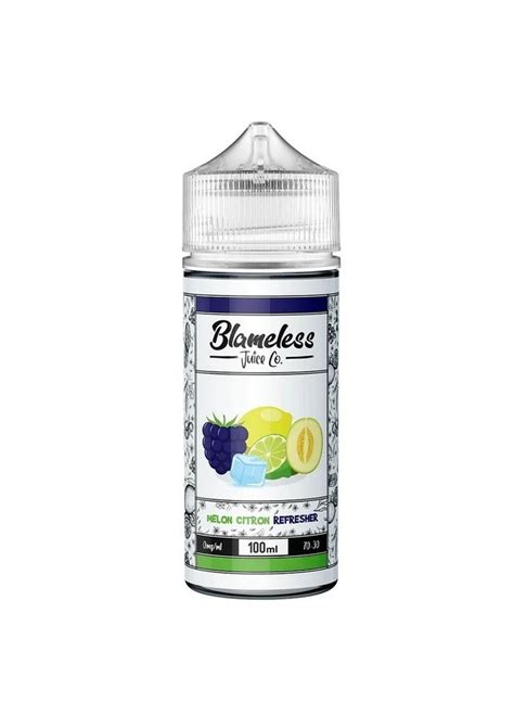Melon Citron Refresher 100ml E Liquid Blameless Juice Co Exp Uk Vape