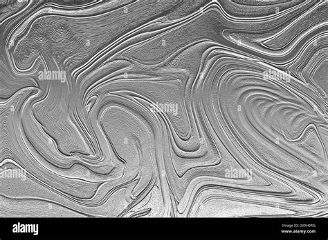 Abstract Black And White Image Featuring Wavy Lines And Flowing Patterns Creating A Textured