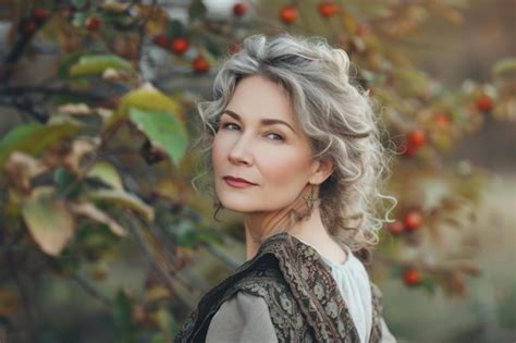 Premium Photo Beautiful Mature Woman Generate Ai