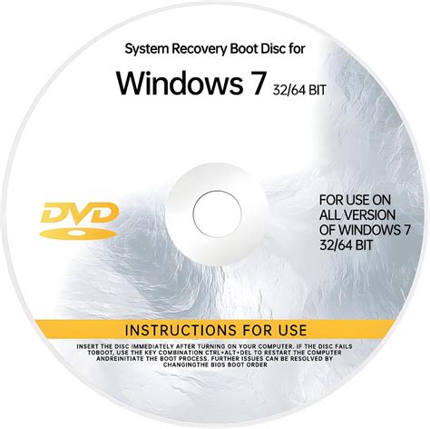 Dvd For Reinstall Windows 7 All Versions 32 64 Bit Recover Restore Repair Boot