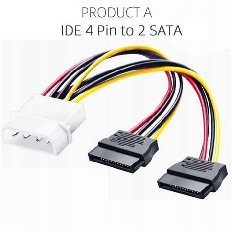 Ide Molex 4 Pin Do Sata 2 Seryjny Dysk Twardy Kabel Zasilający Dysk Twardy Sklep Opinie Cena