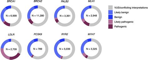 Clinvar Variants In Commonly Sequenced Genes The Number Of Variants Download Scientific
