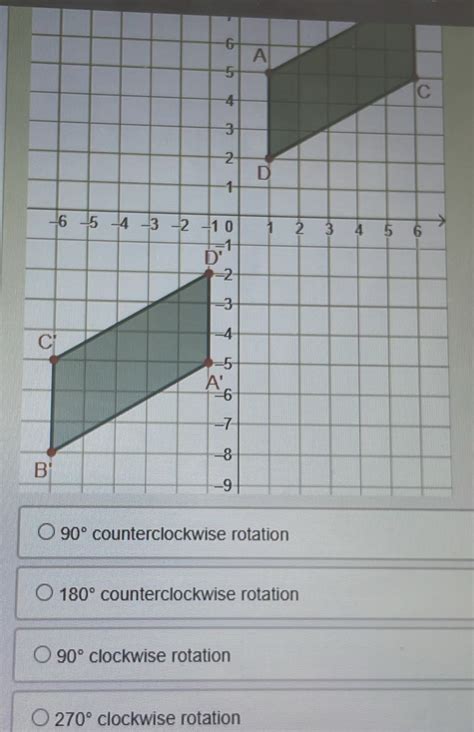 Solved 180° Counterclockwise Rotation 90° Clockwise Rotation 270