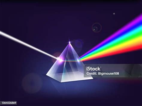 현실적인 상세한 3d 프리즘 라이트 스펙트럼 벡터 프리즘에 대한 스톡 벡터 아트 및 기타 이미지 프리즘 스펙트럼 굴절 Istock