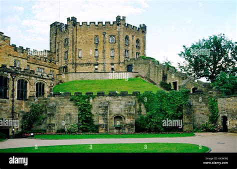 Durham Castle In City Of Durham England Showing Keep Motte And