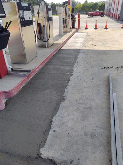 Gas Station Concrete Repair — Branson Gilliland Excavating And Concrete