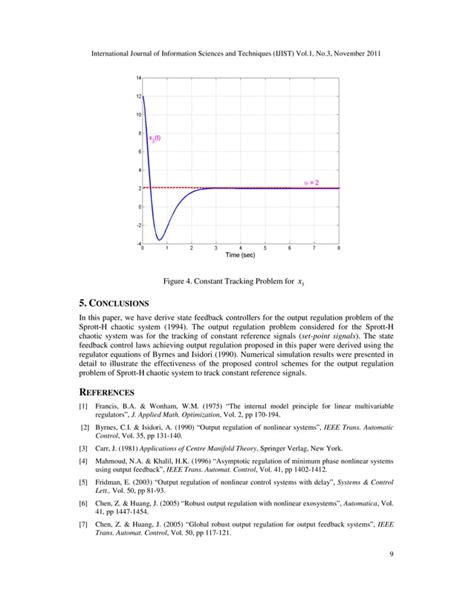 State Feedback Controller Design For The Output Regulation Of Sprott H