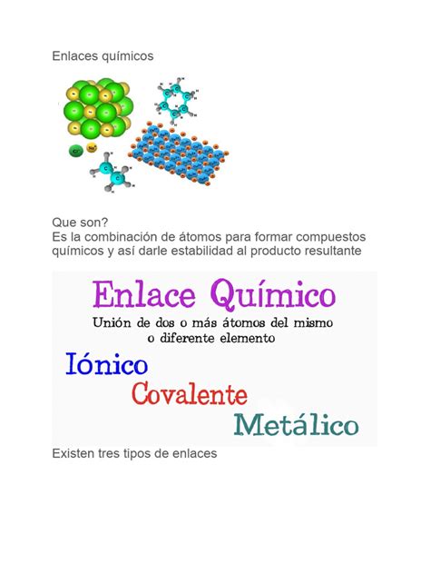 Enlaces Quimicos Pdf Química Compuestos Orgánicos