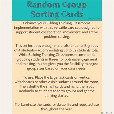 Random Group Sorting Cards Sports Themed Building Thinking Classrooms